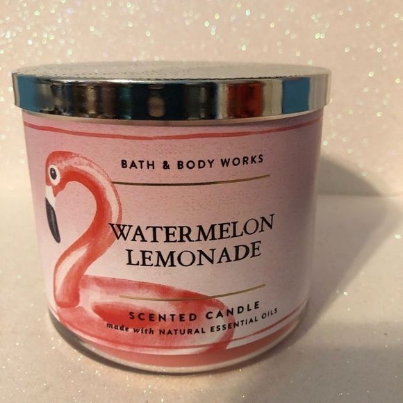 Bath & Body Works | Accents | Bbw Watermelon Lemonade 3 Wick Candle | Poshmark